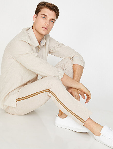 Koton Erkek Slim Fit Crop Pantolon