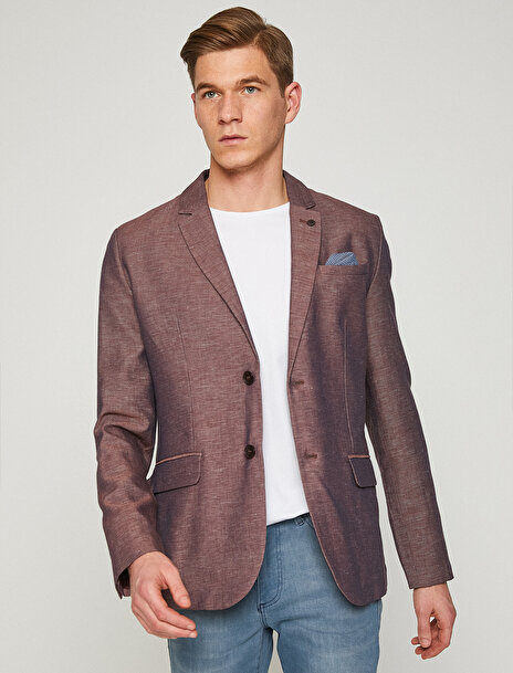Koton Erkek Düğme Detaylı Blazer Ceket Koton Erkek Düğme Detaylı Blazer Ceket