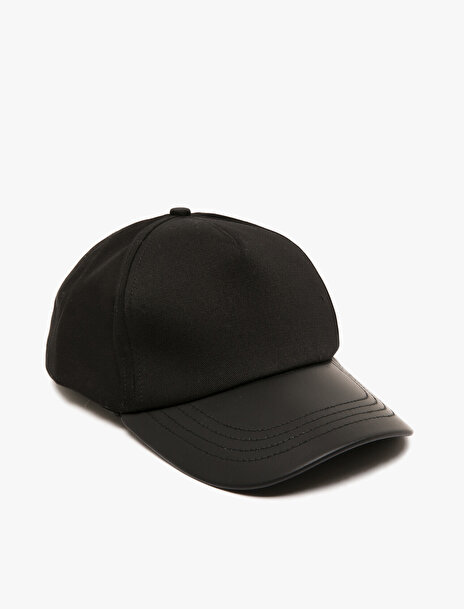 Koton Erkek Deri Detaylı Şapka