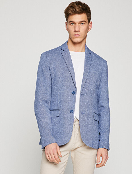 Koton Erkek Düğme Detaylı Blazer Ceket Koton Erkek Düğme Detaylı Blazer Ceket