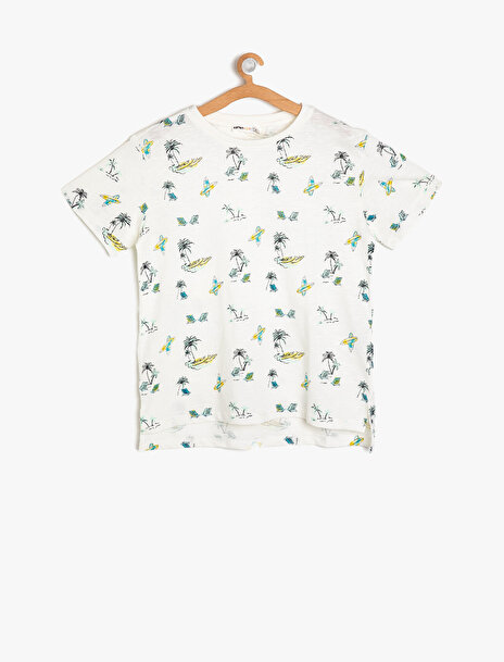 Koton Erkek Çocuk Desenli T-Shirt