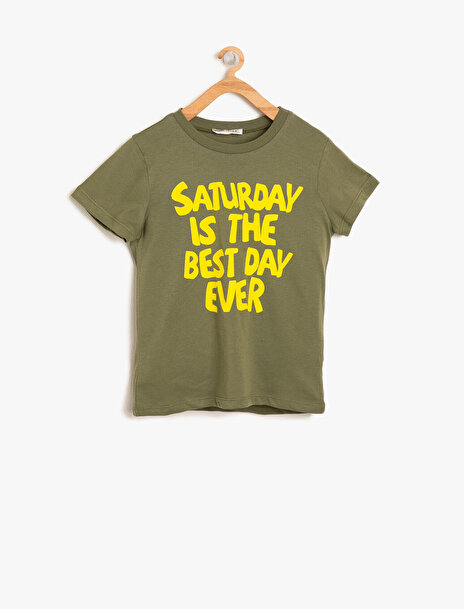 Koton Erkek Çocuk Yazılı Baskılı T-Shirt