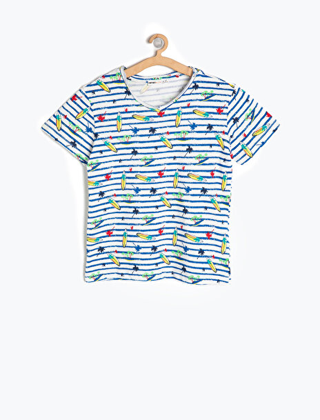 Koton Erkek Çocuk Desenli T-Shirt