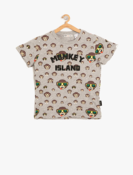 Koton Erkek Çocuk Emoji Lisanslı Baskılı T-Shirt Koton Erkek Çocuk Emoji Lisanslı Baskılı T-Shirt