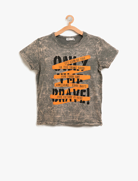 Koton Erkek Çocuk Yazılı Baskılı T-Shirt