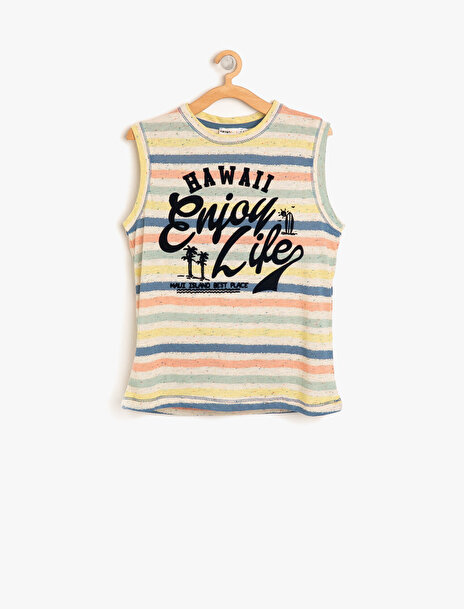 Koton Erkek Çocuk Yazılı Desenli Atlet