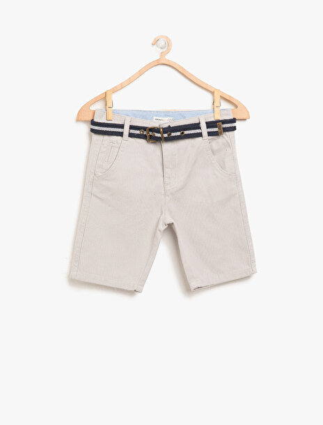 Koton Erkek Çocuk Kemer Detaylı Şort