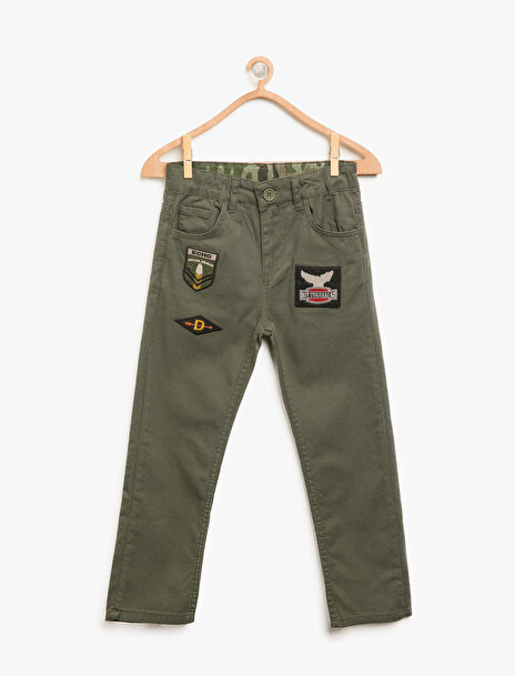 Koton Erkek Çocuk Amblem Detaylı Pantolon Koton Erkek Çocuk Amblem Detaylı Pantolon