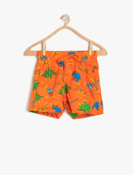 Koton Erkek Çocuk Desenli Deniz Şortu