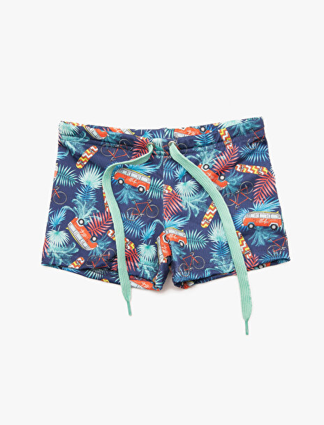 Koton Erkek Çocuk Desenli Deniz Şortu