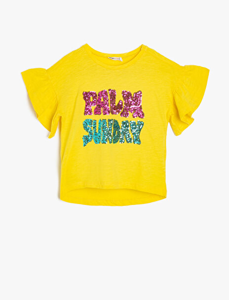 Koton Kız Çocuk Pul Detaylı T-Shirt