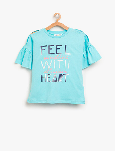 Koton Kız Çocuk Yazılı Baskılı T-Shirt
