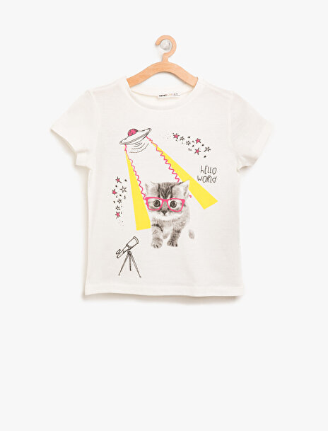 Koton Kız Çocuk Baskılı T-Shirt
