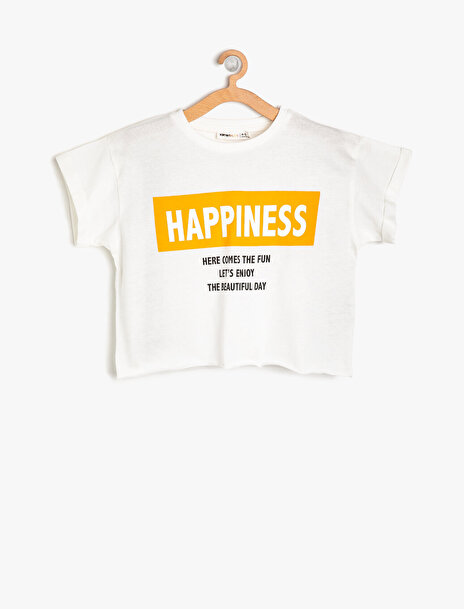 Koton Kız Çocuk Yazılı Baskılı T-Shirt