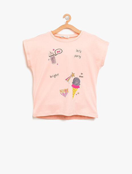 Koton Kız Çocuk Baskılı T-Shirt