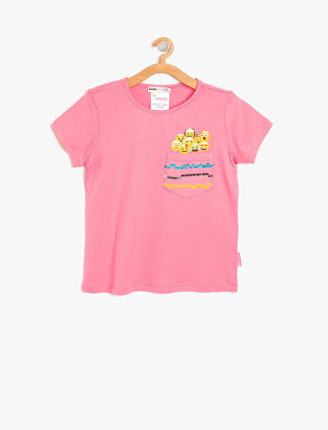 Koton Kız Çocuk Emoji Lisanslı Baskılı T-Shirt Koton Kız Çocuk Emoji Lisanslı Baskılı T-Shirt