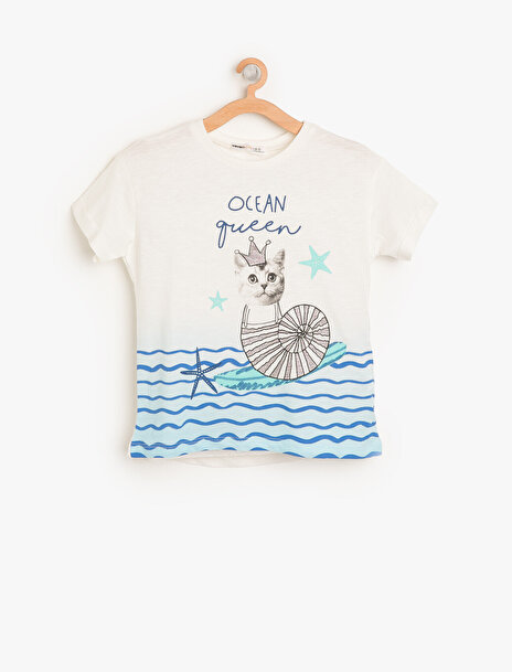 Koton Kız Çocuk Baskılı T-Shirt