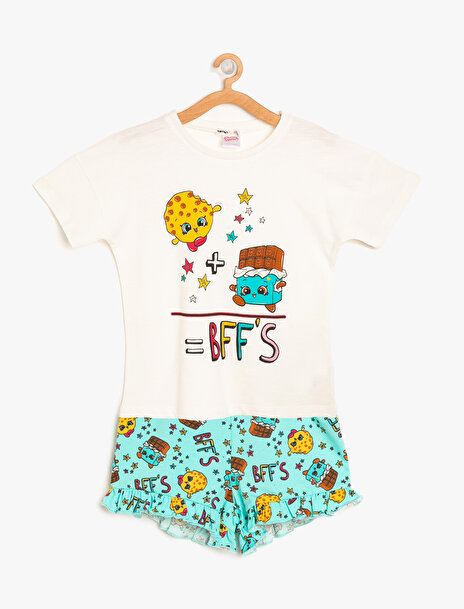 Koton Kız Çocuk Baskılı Pijama Takımı