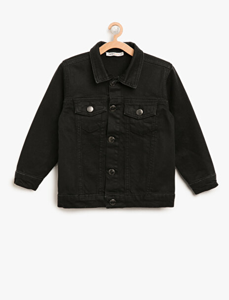 Koton Kız Çocuk Cep Detaylı Jean Ceket Koton Kız Çocuk Cep Detaylı Jean Ceket
