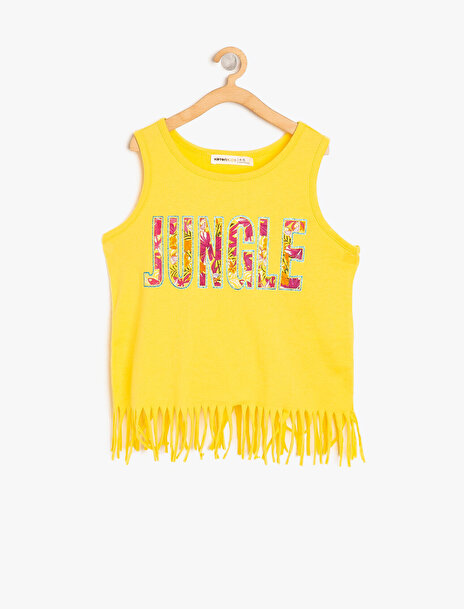 Koton Kız Çocuk Yazılı Desenli Atlet