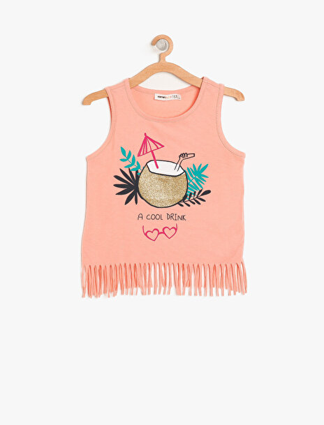 Koton Kız Çocuk Püskül Detaylı Atlet