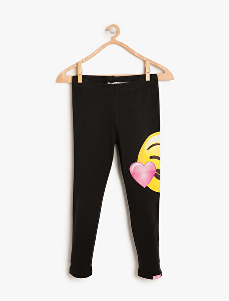 Koton Kız Çocuk Emoji Baskılı Tayt