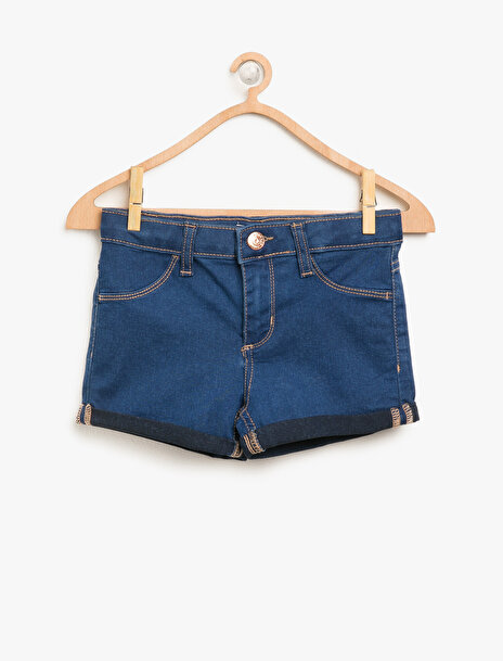Koton Kız Çocuk Normal Bel Jean Şort Koton Kız Çocuk Normal Bel Jean Şort
