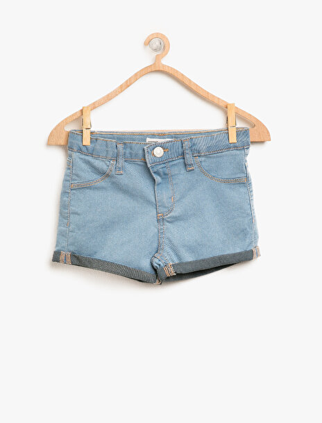 Koton Kız Çocuk Normal Bel Jean Şort Koton Kız Çocuk Normal Bel Jean Şort
