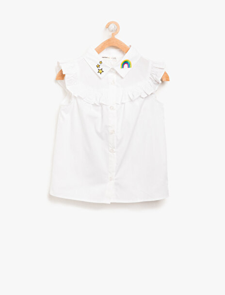 Koton Kız Çocuk İşlemeli Gömlek