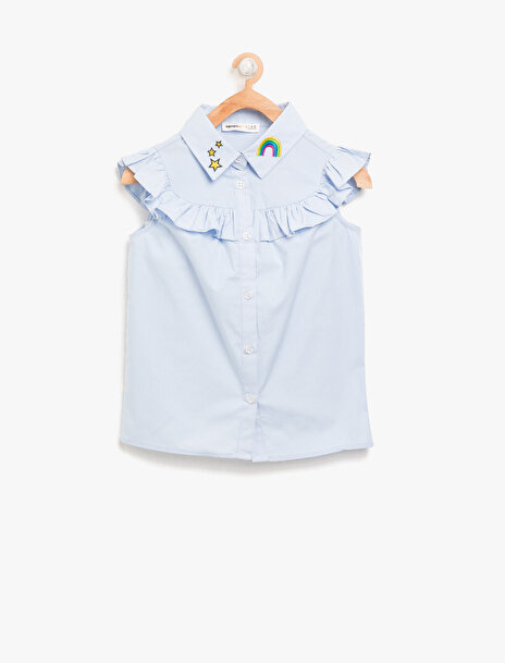 Koton Kız Çocuk İşlemeli Gömlek