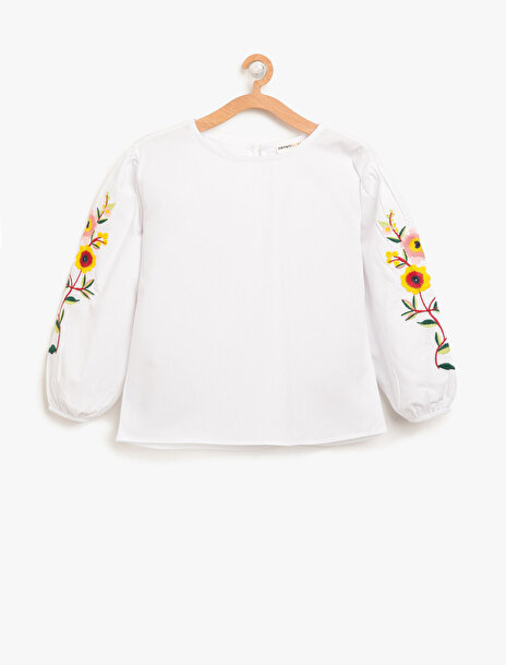 Koton Kız Çocuk İşlemeli Bluz