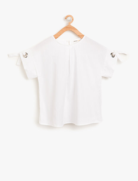 Koton Kız Çocuk Kuş Gözü Detaylı Bluz
