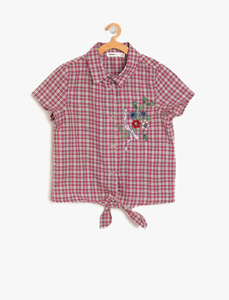 Koton Kız Çocuk İşlemeli Gömlek