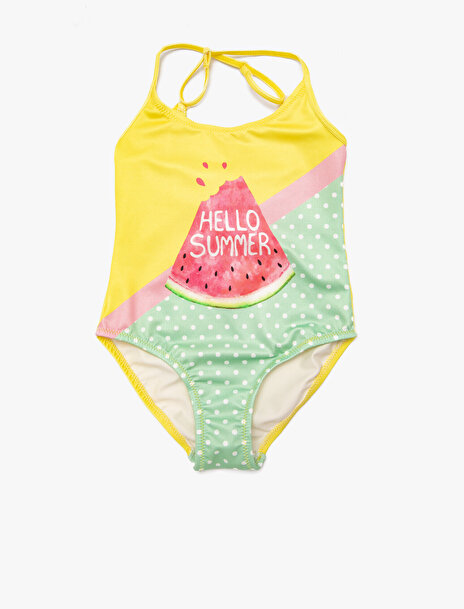 Koton Kız Çocuk Yazılı Baskılı Mayo Koton Kız Çocuk Yazılı Baskılı Mayo