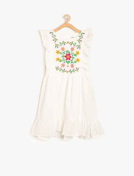 Koton Kız Çocuk İşlemeli Elbise