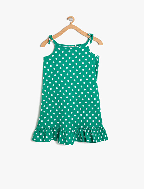 Koton Kız Çocuk Omuz Detaylı Elbise