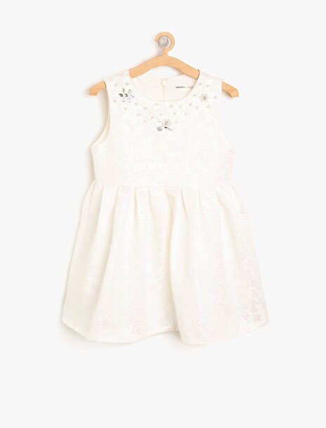 Koton Kız Çocuk İnci Detaylı Elbise Koton Kız Çocuk İnci Detaylı Elbise