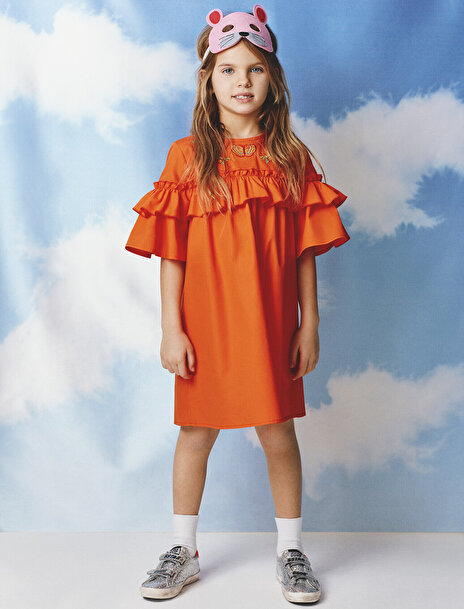 Koton Kız Çocuk İşlemeli Elbise