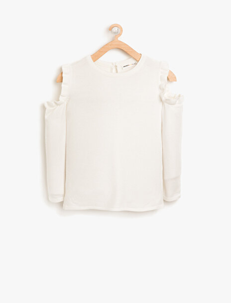 Koton Kız Çocuk Omzu Açık Kazak Koton Kız Çocuk Omzu Açık Kazak