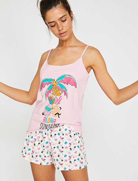 Koton Kadın Desenli Pijama Takım