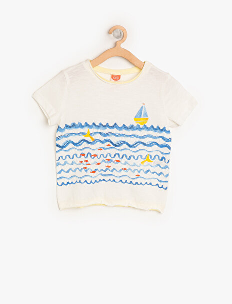 Koton Erkek Çocuk Desenli T-Shirt