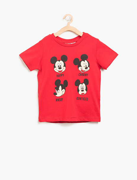Koton Erkek Çocuk Mickey Mouse Lisanslı Baskılı T-Shirt