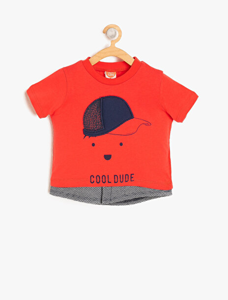 Koton Erkek Çocuk Aplike Detaylı T-Shirt