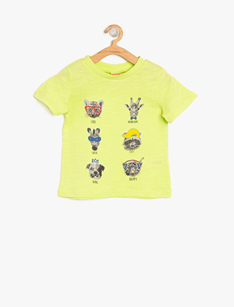 Koton Erkek Çocuk Hayvan Baskılı T-Shirt