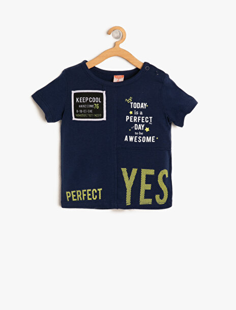 Koton Erkek Çocuk Aplikeli T-Shirt