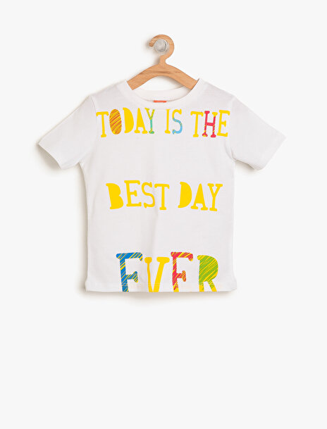 Koton Erkek Çocuk Yazılı Baskılı T-Shirt