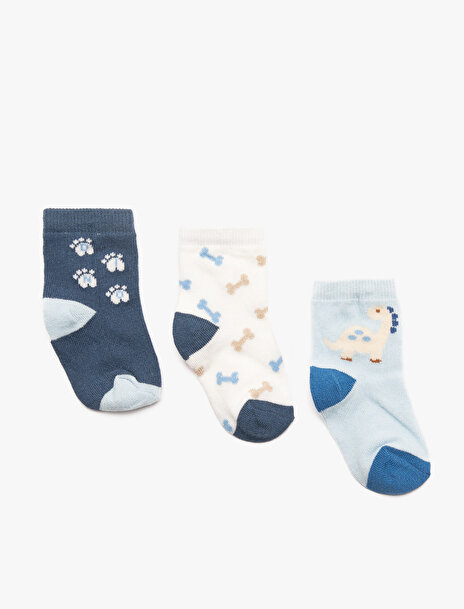 Koton Erkek Çocuk Erkek Bebek 3'lü Çorap Koton Erkek Çocuk Erkek Bebek 3'lü Çorap