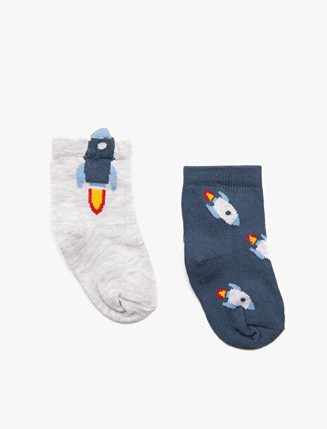 Koton Erkek Çocuk Erkek Bebek 2'li Çorap Koton Erkek Çocuk Erkek Bebek 2'li Çorap