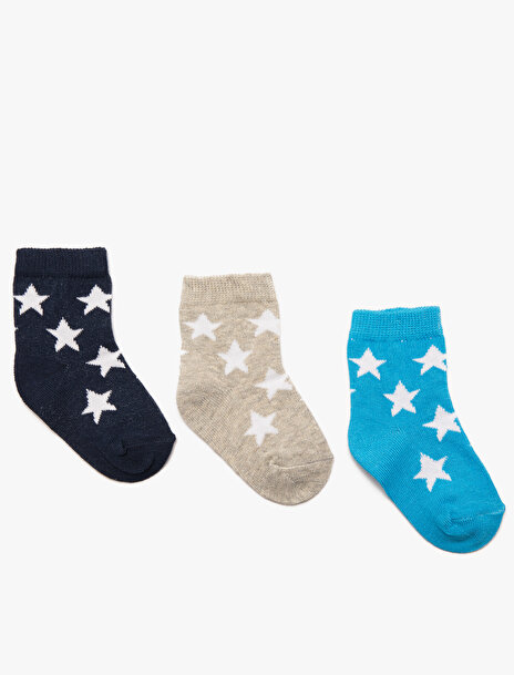 Koton Erkek Çocuk Erkek Bebek 3'lü Çorap Koton Erkek Çocuk Erkek Bebek 3'lü Çorap