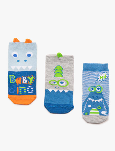 Koton Erkek Çocuk Erkek Bebek 3'lü Çorap Koton Erkek Çocuk Erkek Bebek 3'lü Çorap
